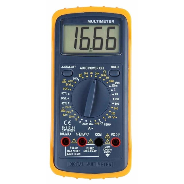 DURATOOL - 600V AC/DC Automotive Digital Multimeter - Walmart Business ...