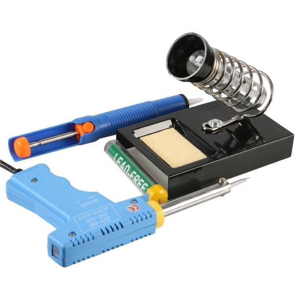 DURATOOL Solder Gun Starter Kit. Soldering Gun, Desoldering Pump, Stand ...