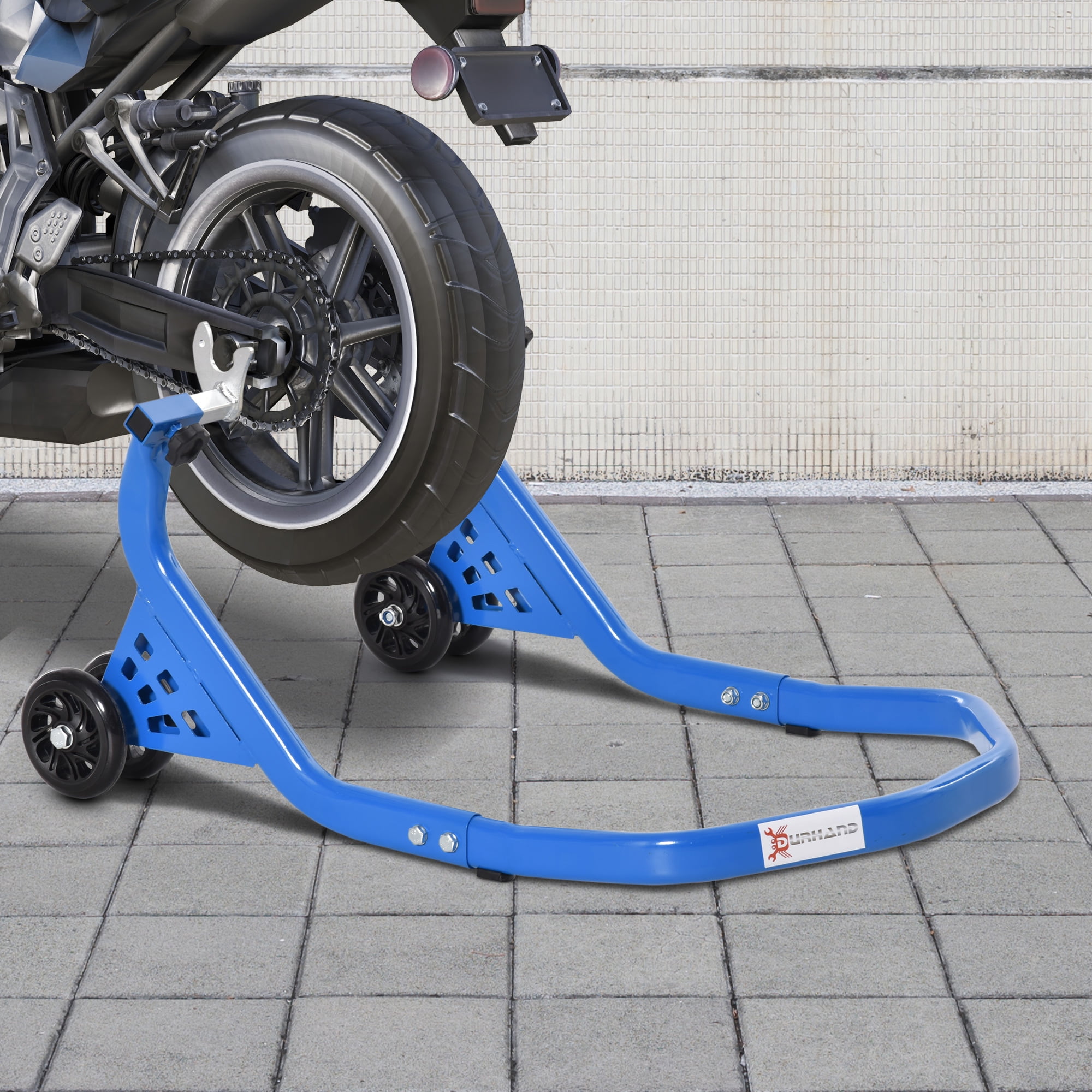 DURHAND Motorcycle Rear Wheel Lift Stand, Universal Sport Bike Fork ...