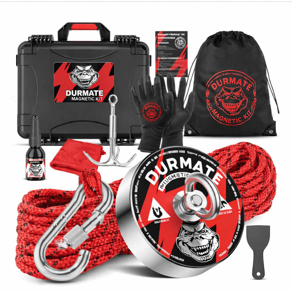 DURMATE 2000 lbs+ Magnet Fishing Kit, Diameter 4.72inch(120mm), N52 ...
