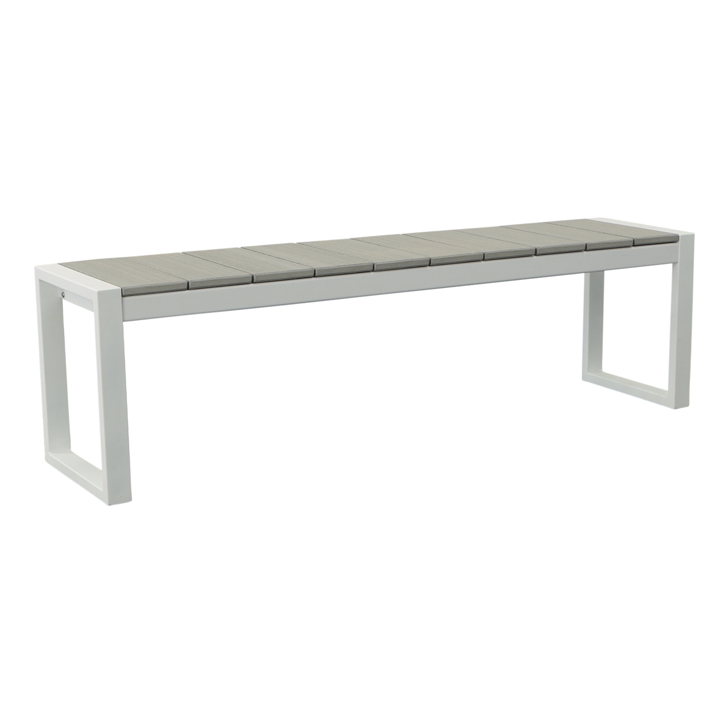 DUROGREEN® Park City Modern Outdoor 60" Dining Bench - White with ...