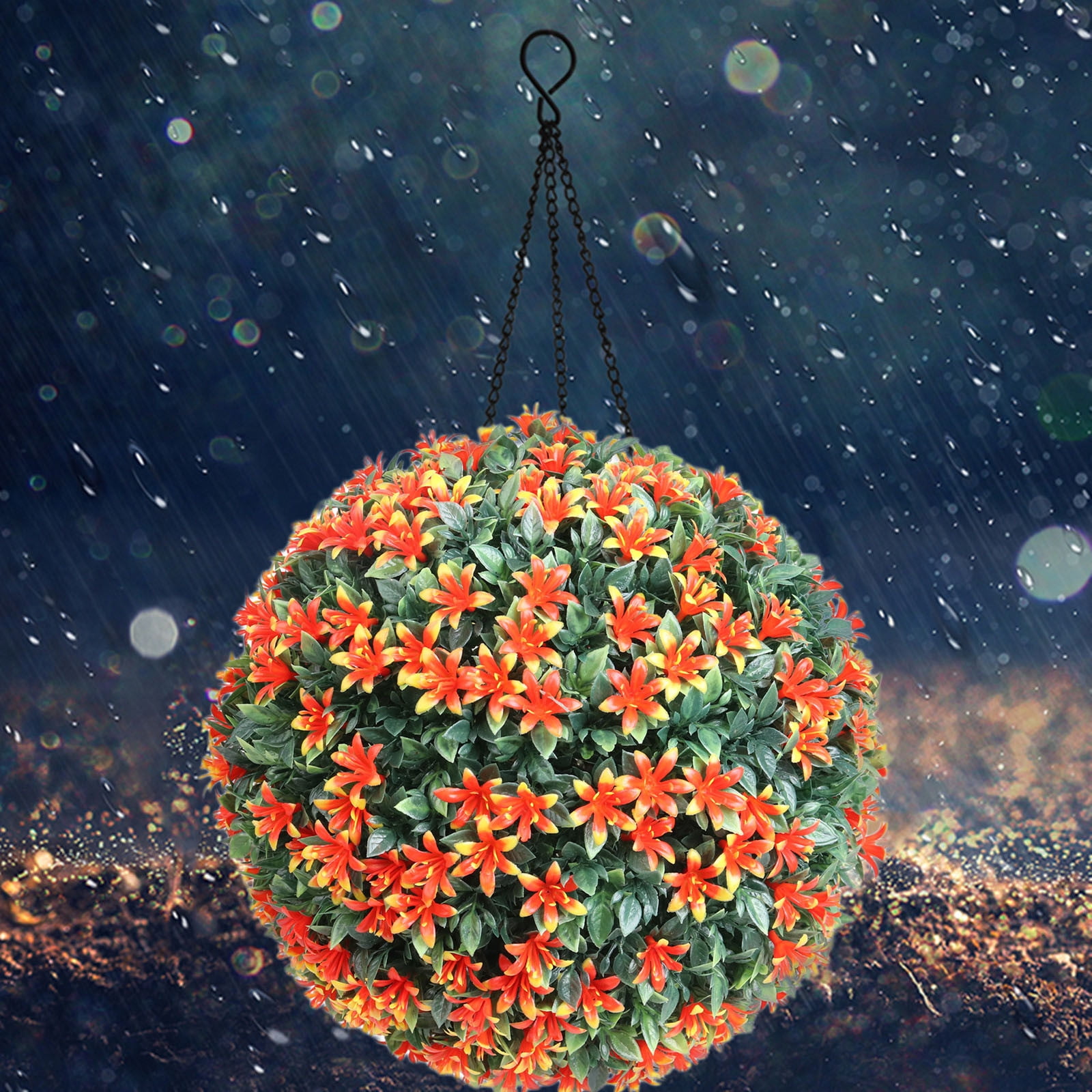 DURUA Faux Flower Hanging Ball Ornament Artificial Plants and Blooms ...