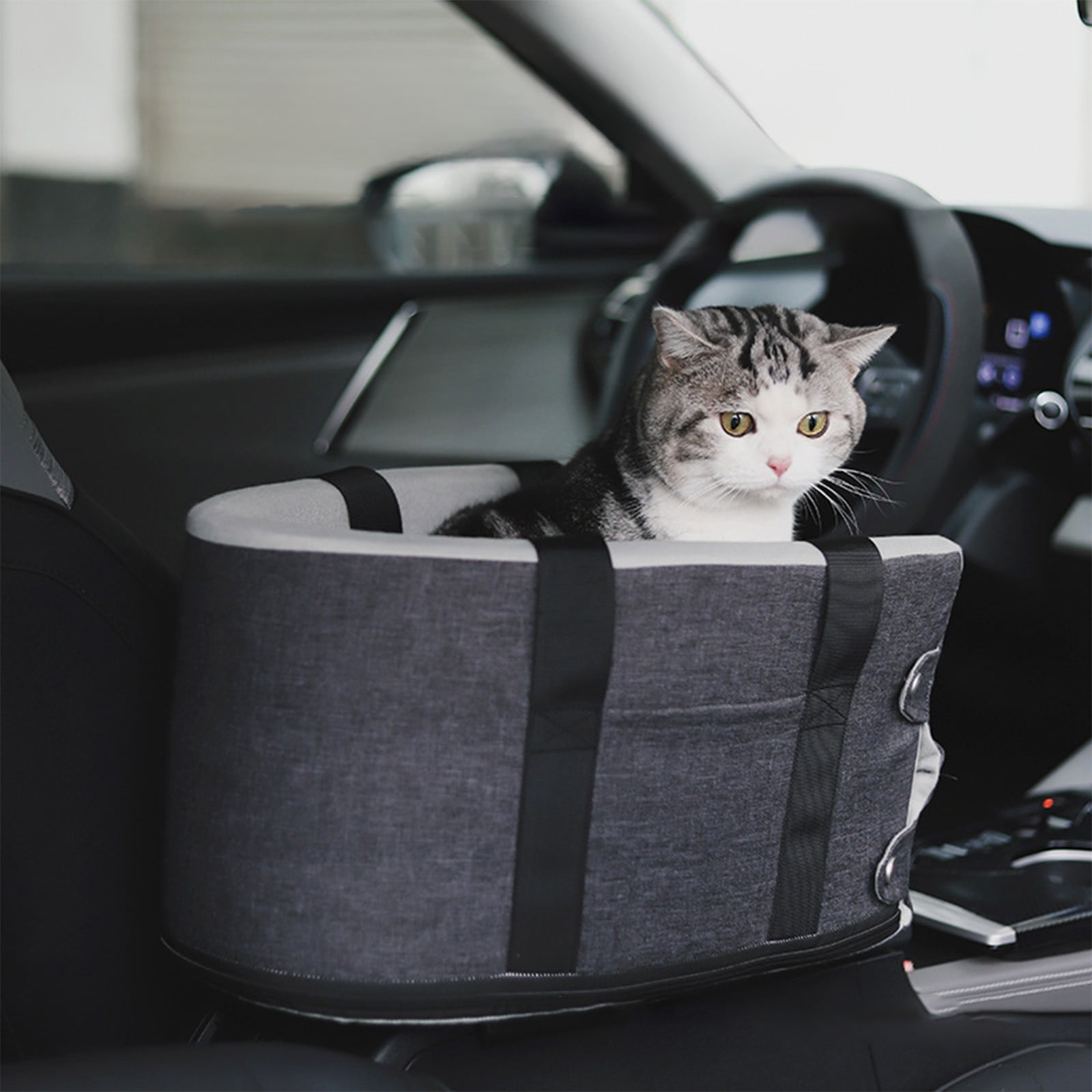 DURUA Pet Console Booster Seat - Cat Kennel Travel Bags Puppy Car Seat ...