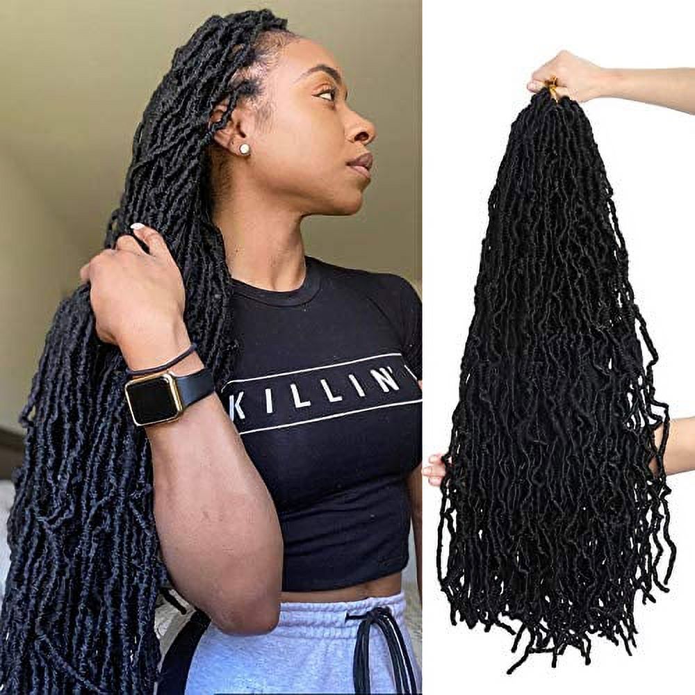 DUS 30 Inch New .. Faux Locs 6 Packs .. Natural New Soft Locs ...
