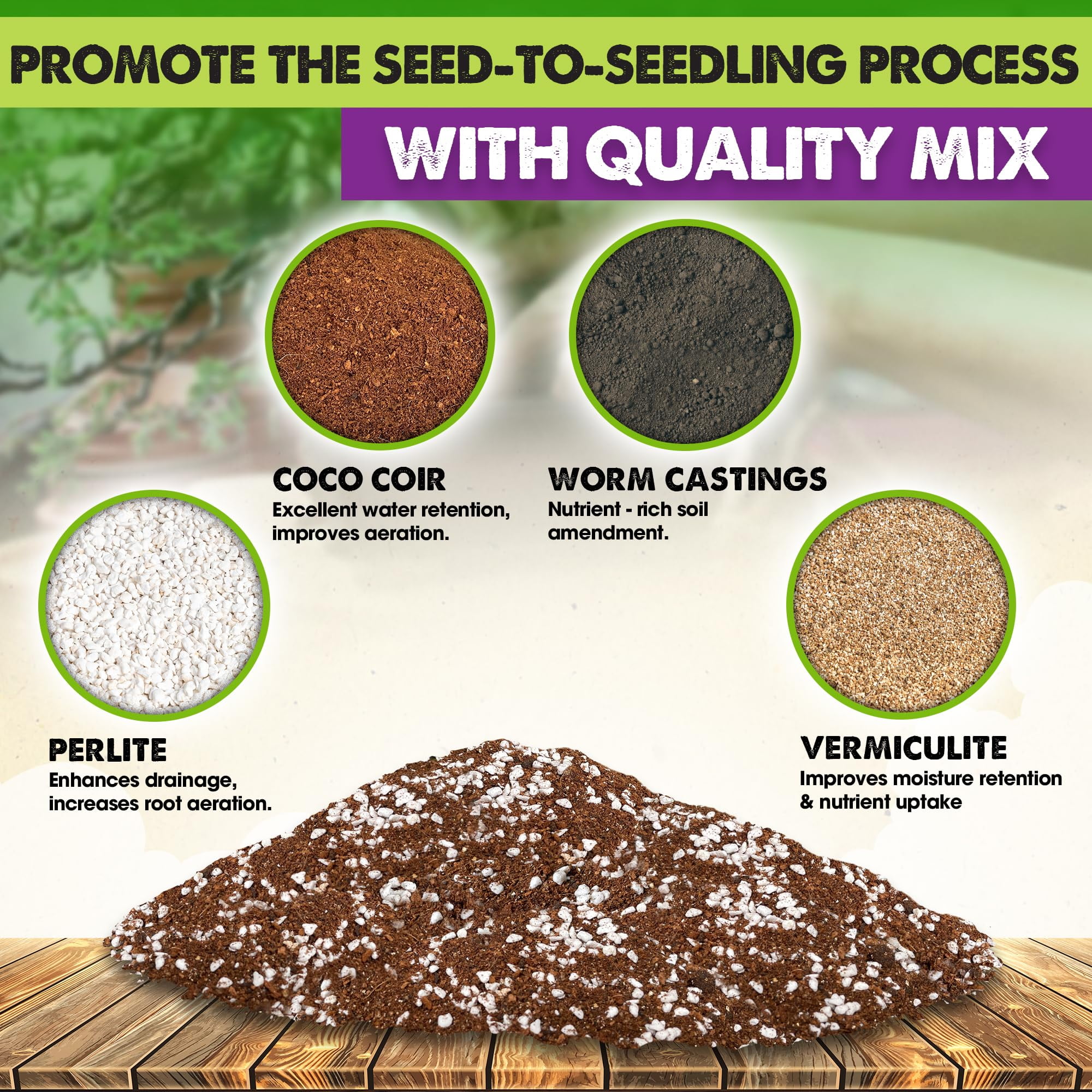 DUSPRO Recycle 8 QRT Seed Starter Soil H2FSDPre-Mixed Seed Starting Mix ...
