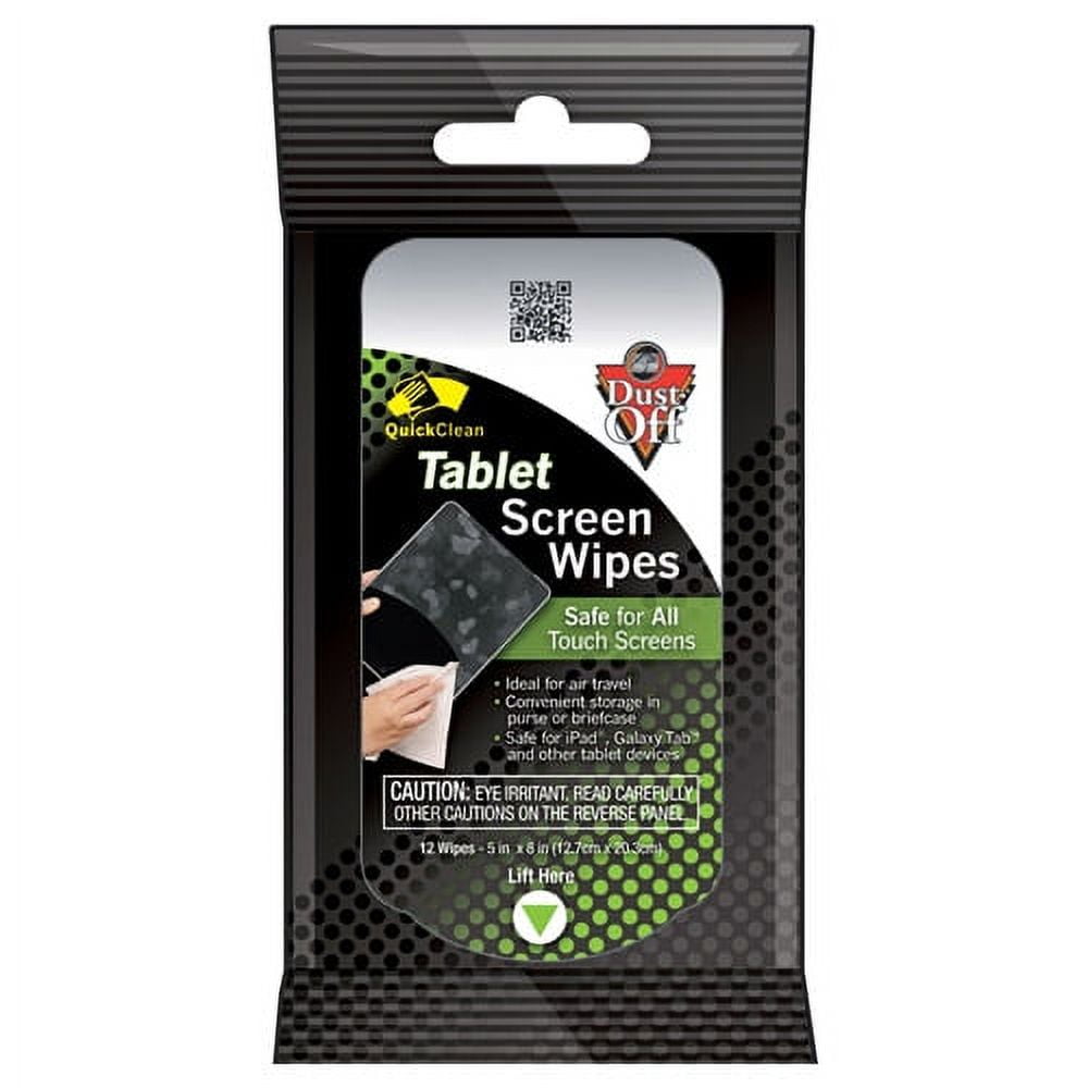 DUST-OFF 12ct QUICKCLEAN TABLET TOUCHSCREEN WIPES - Walmart.com