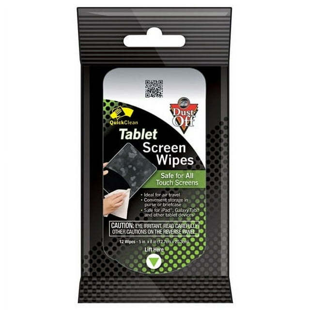DUST-OFF 12ct QUICKCLEAN TABLET TOUCHSCREEN WIPES - Walmart.com