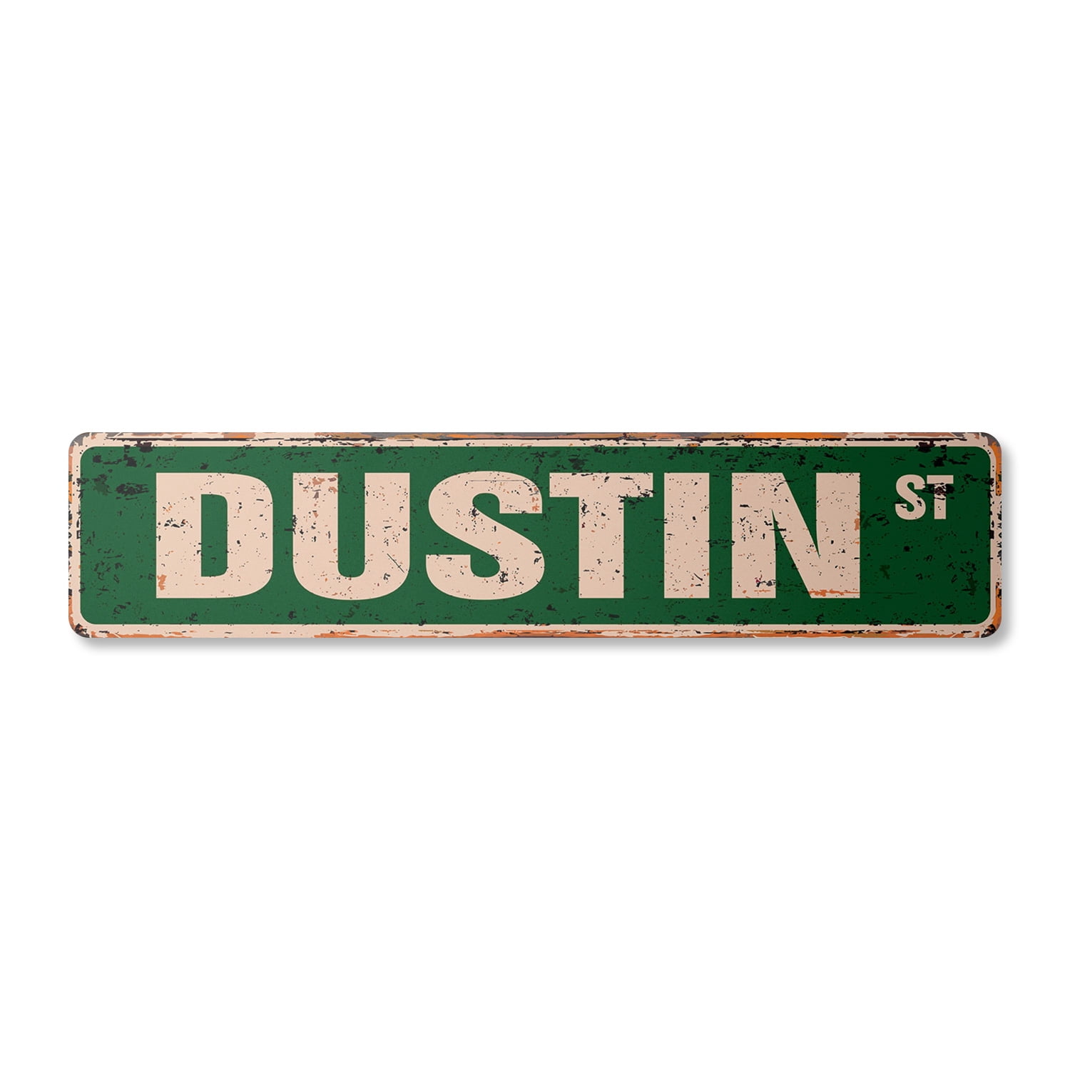 DUSTIN Vintage Plastic Street Sign Childrens Name Room Sign | Indoor ...