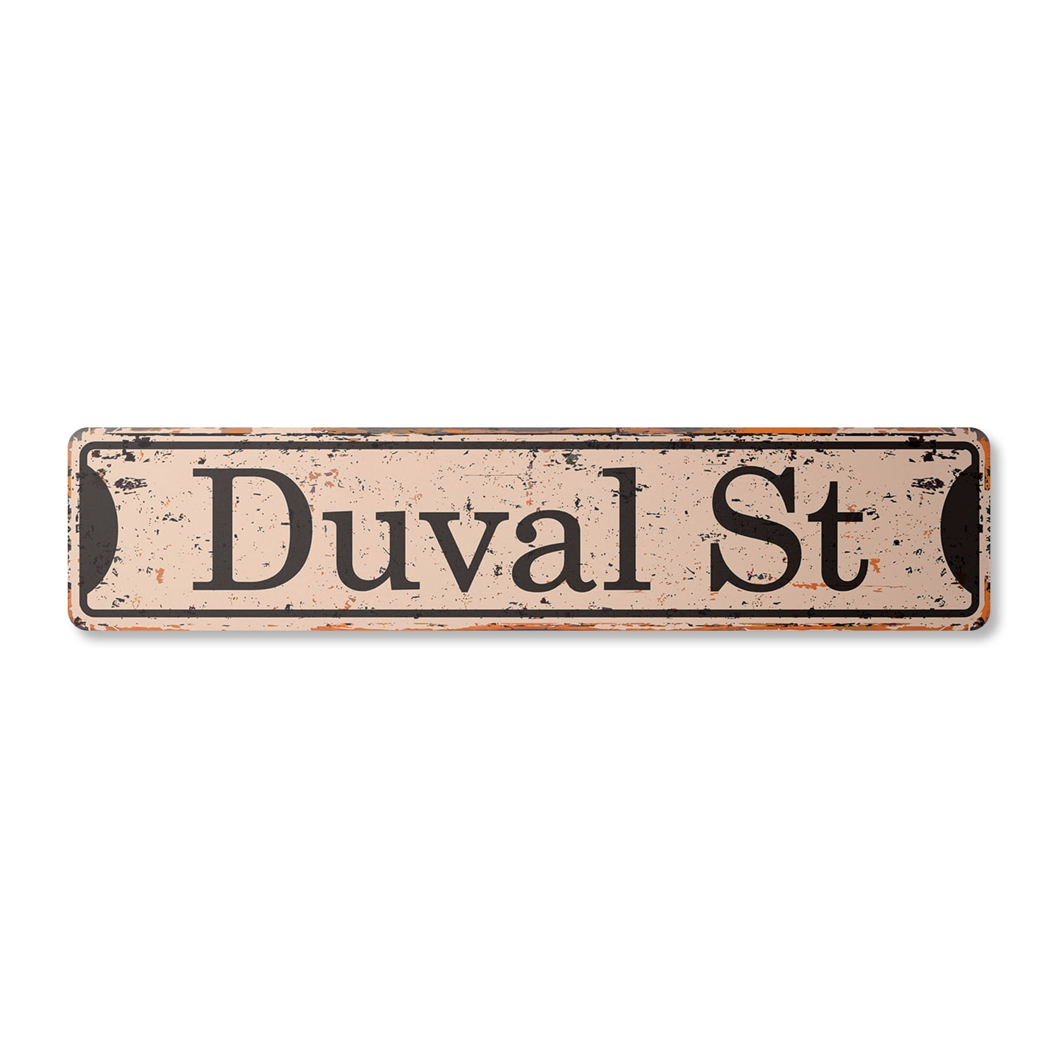 DUVAL ST Vintage Plastic Street Sign Childrens Name Room Sign | Indoor ...