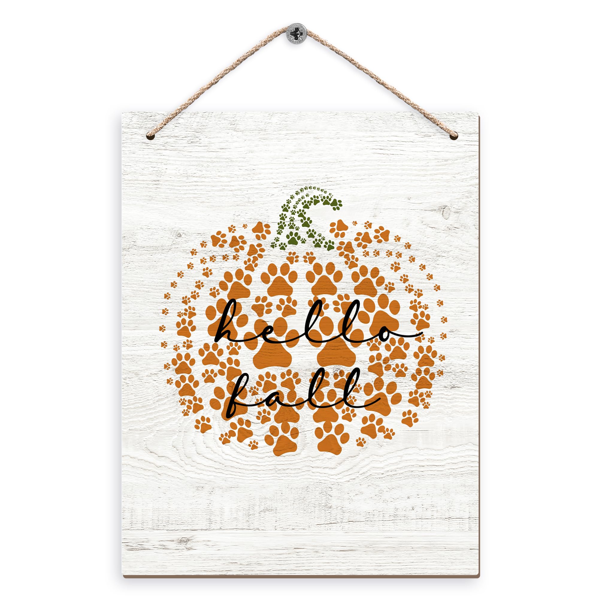 DUXMNAMG Hello Fall Autumn Hanging Wooden Signs 10x8, Sign, Fall Signs ...