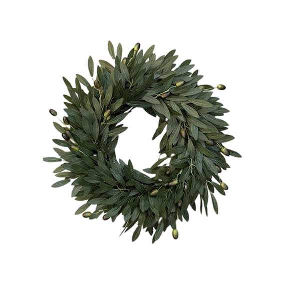 DUYIWUE Olive Wreaths for Front Door 20 inches, Artificial Spring ...