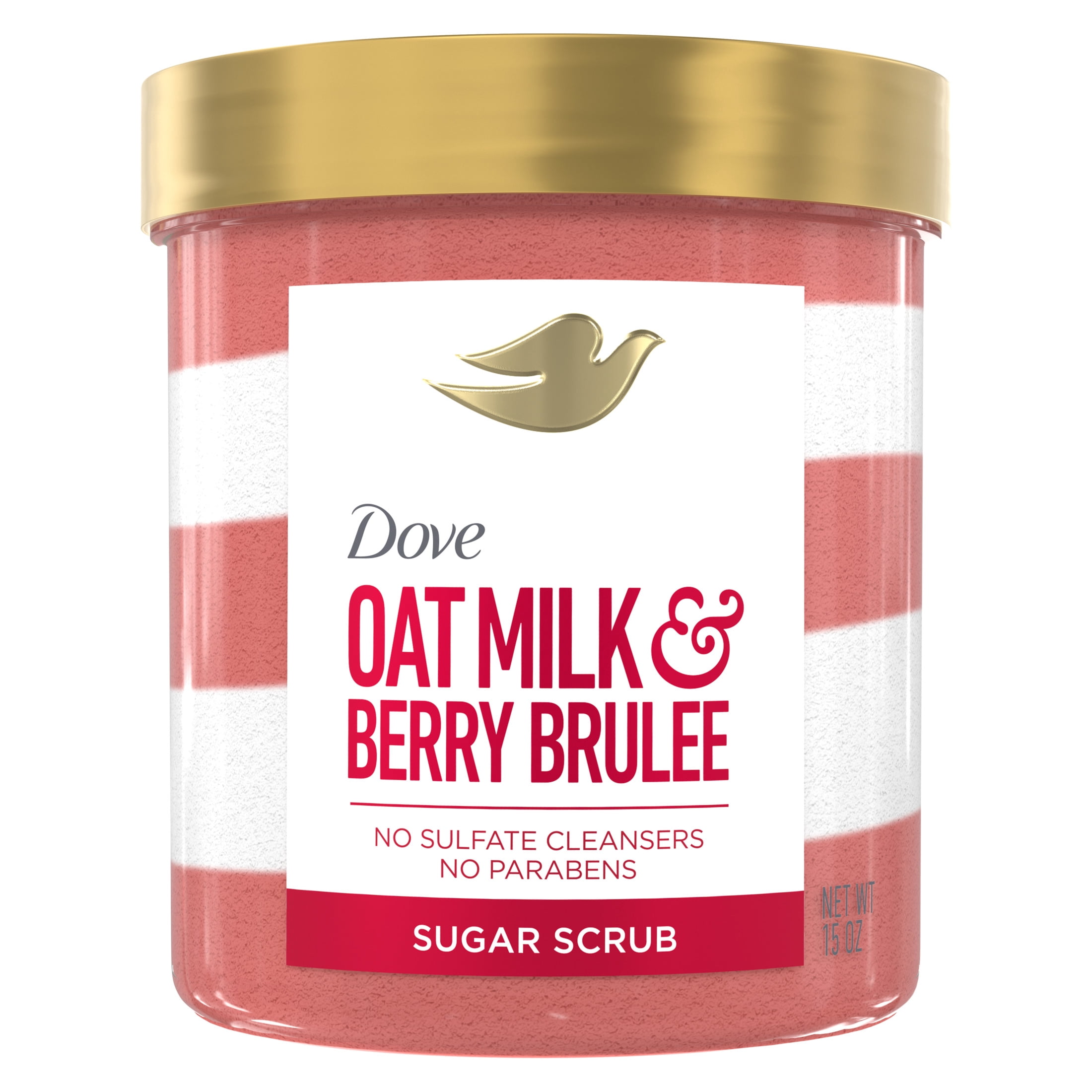 Dove Sugar Body Scrub Oat Milk & Berry Brulee, 15 oz - Walmart.com