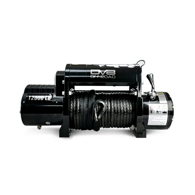 DV8 Offroad | WB12SR | 12,000 lb Winch w/Synthetic Line and Dual ...