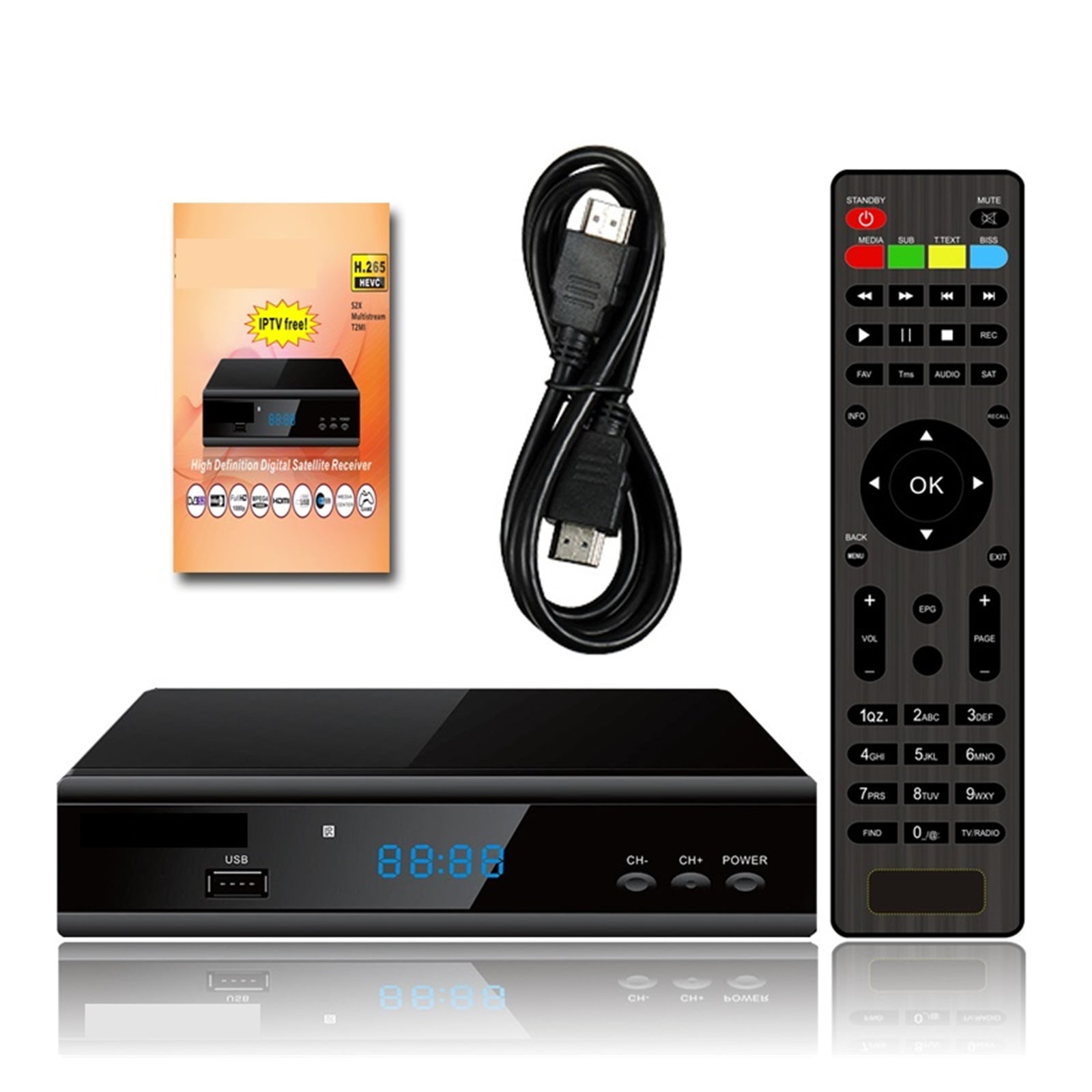 DVB-S2X DVB-S2 Internet Satellite Receiver Satellite Tv Receiver H265 HEVC Multi Stream T2-MI ...