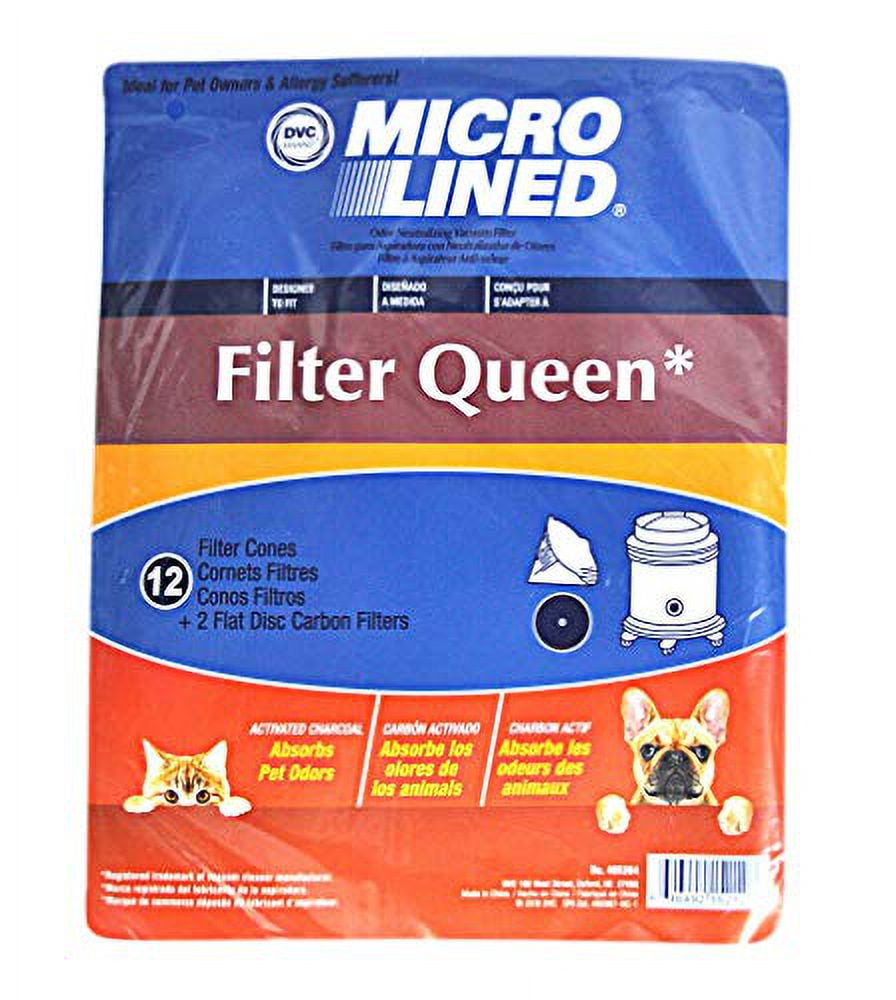 DVC 12 Cones & 2 Filters for Filter Queen Majestic Vacuum Bags ...