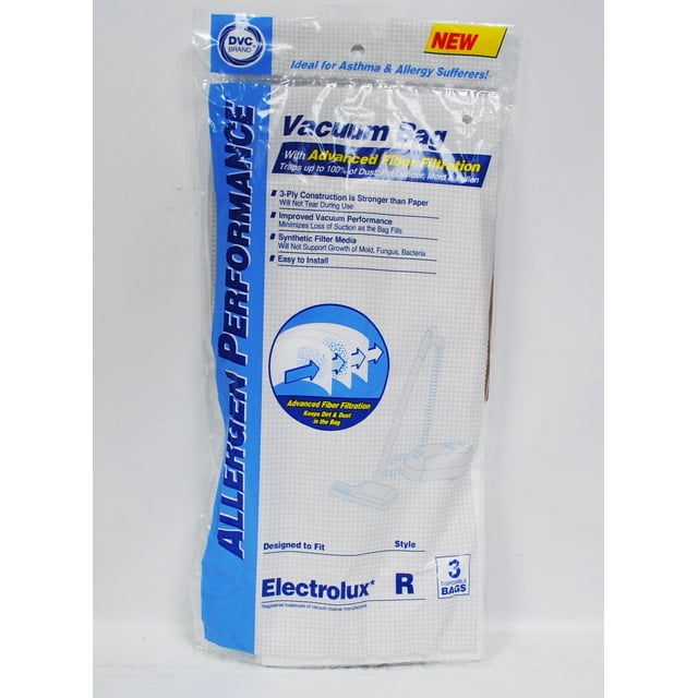 Paper Bag, DVC Electrolux Style R Synthetic 3Pk - Walmart Business Supplies