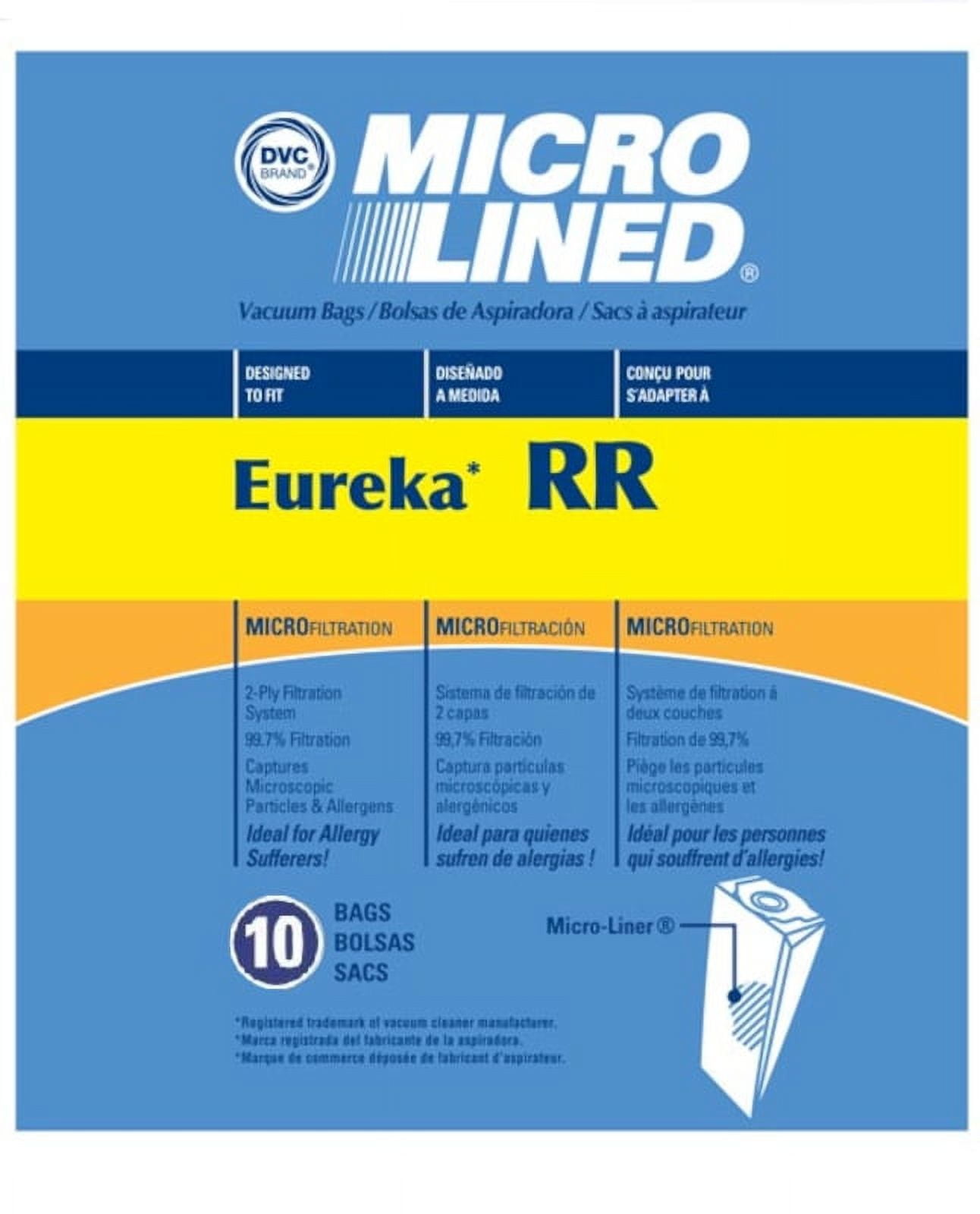 DVC Micro-Lined Paper Replacement Bags Style RR Fit Eureka Model 4870 ...
