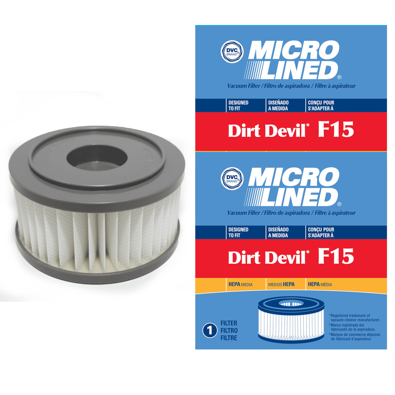 DVC Micro-Lined Replacement Filter 3-SS0150-001 Royal/Dirt Devil F15 ...