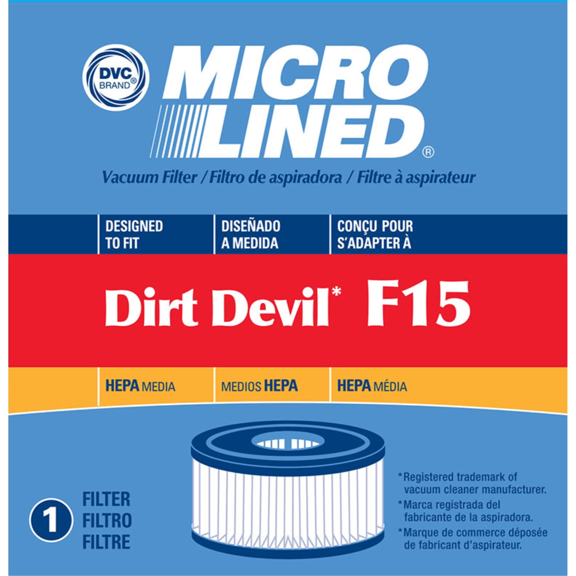 DVC Micro Lined Royal Dirt Devil F 15 HEPA Filter - Walmart.com