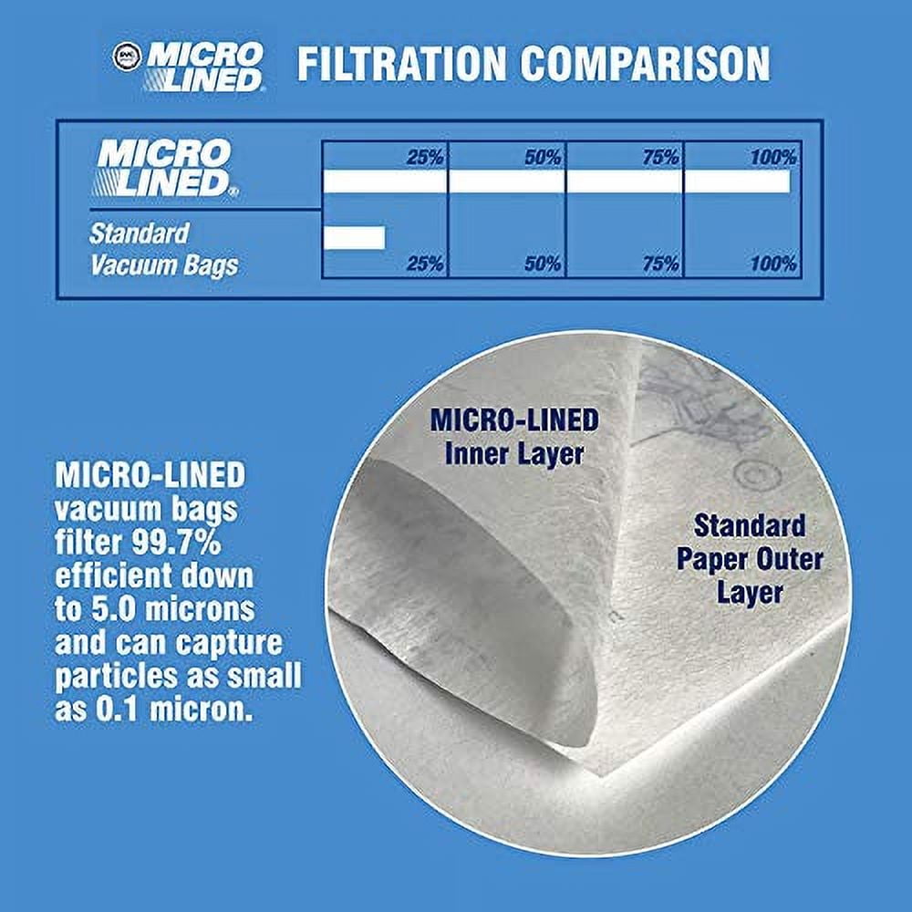 DVC Replacement 12 Gallon Vacuum Bags for Filtex and AirVac Central ...