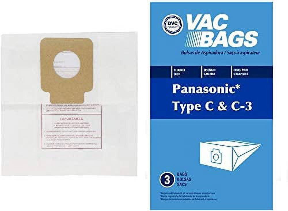 DVC Replacement Vacuum Bags for Panasonic Canister Model Vacuums ...