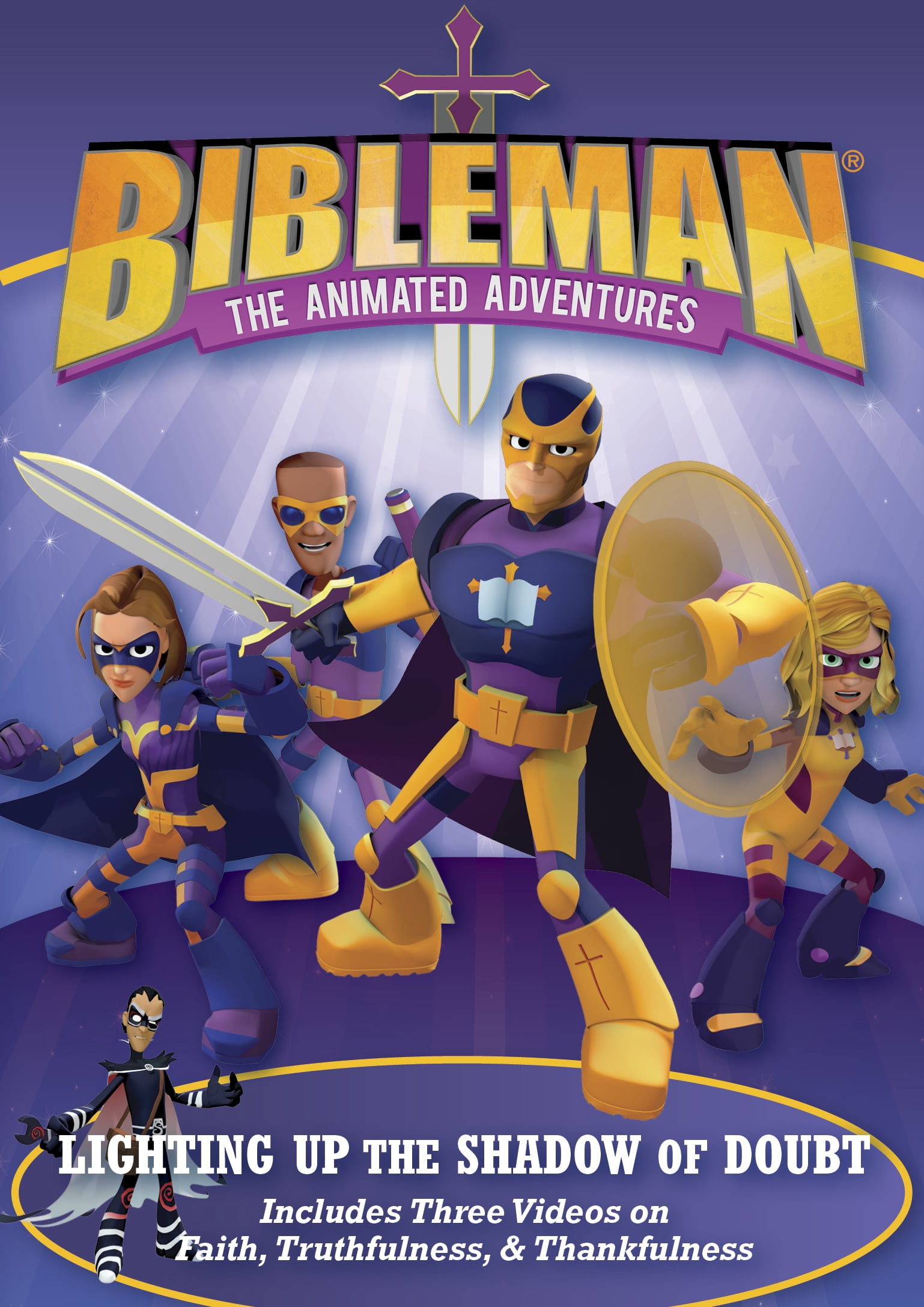 DVD-Bibleman Animated Adventures: Lighting Up The Shadow Of Doubt (3-In ...