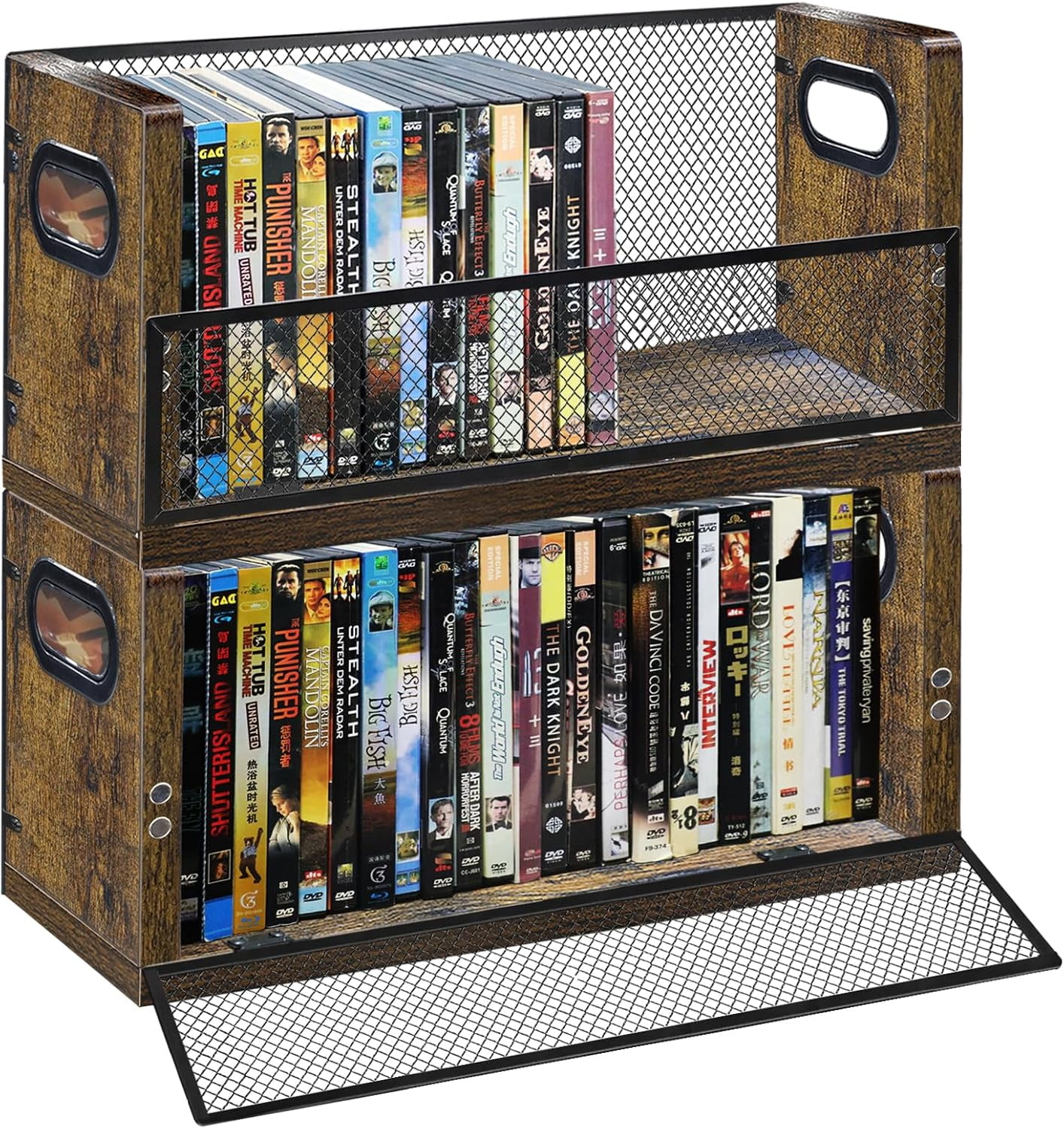 DVD/Blu ray Storage Rack, 2 Pack DVD Holders Hold Up To 56 DVDs (28 ...