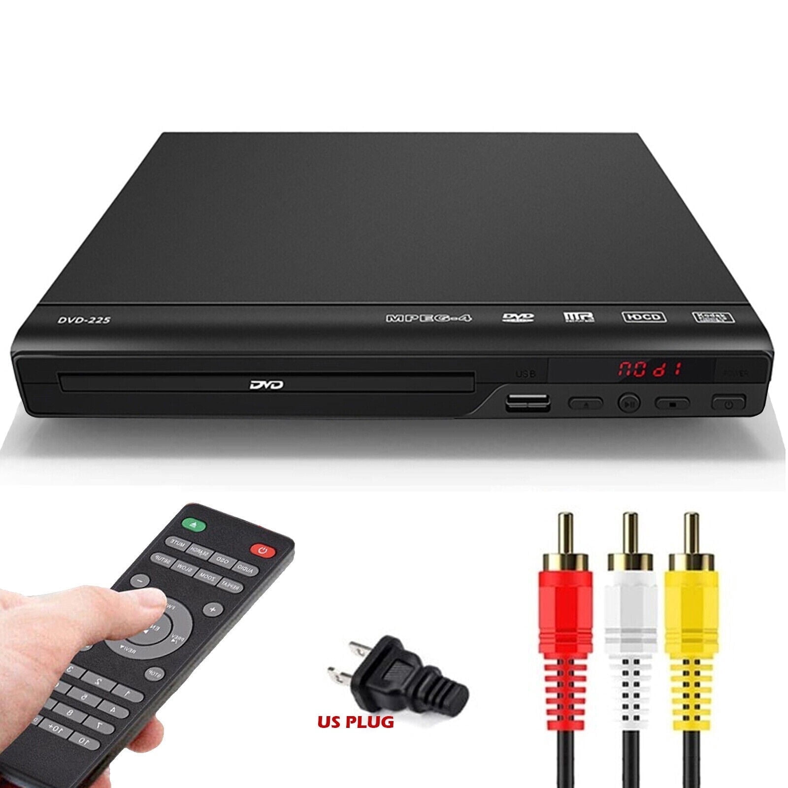 "WERCHTAY All Region DVD/CD Player, USB, AV Output, Compact 8.78 ...