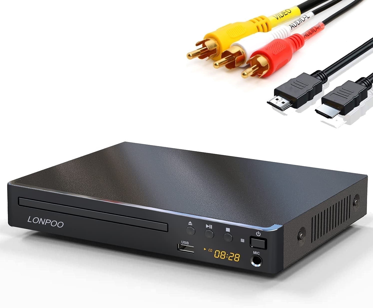 DVD Player for TV,LONPOO Full HD DVD CD Player with HDMI,Region Free ...