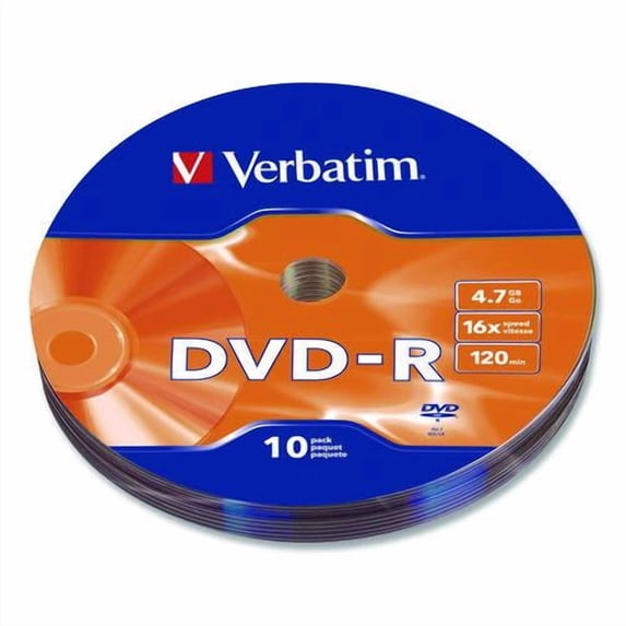 DVD-R Recordable Disc, 4.7 GB, 16x, Wrap, Silver, 10/Pack | Bundle of 2 ...