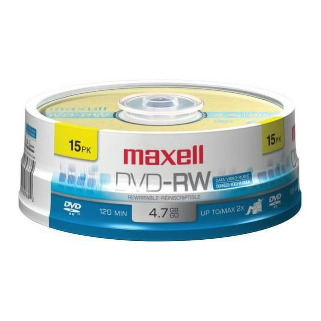 DVD-RW Discs 4.7GB, 2x, Spindle, Gold, 15/Pack - Walmart.com