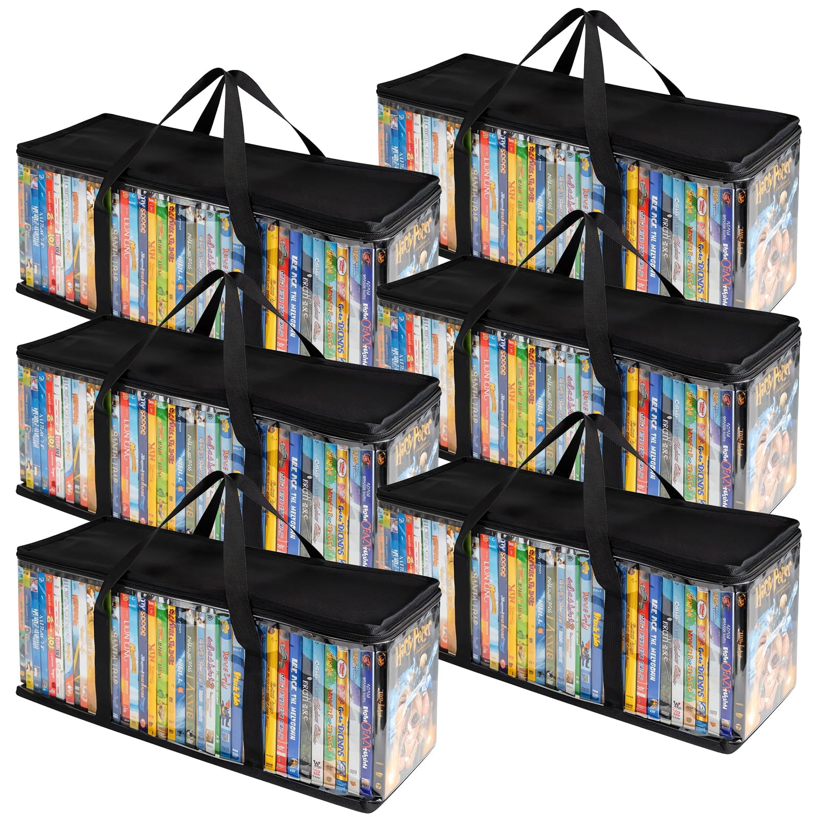 DVD Storage Bags 6 RRF12 Pack DVD Storage Holder Case Clear PVC Media ...