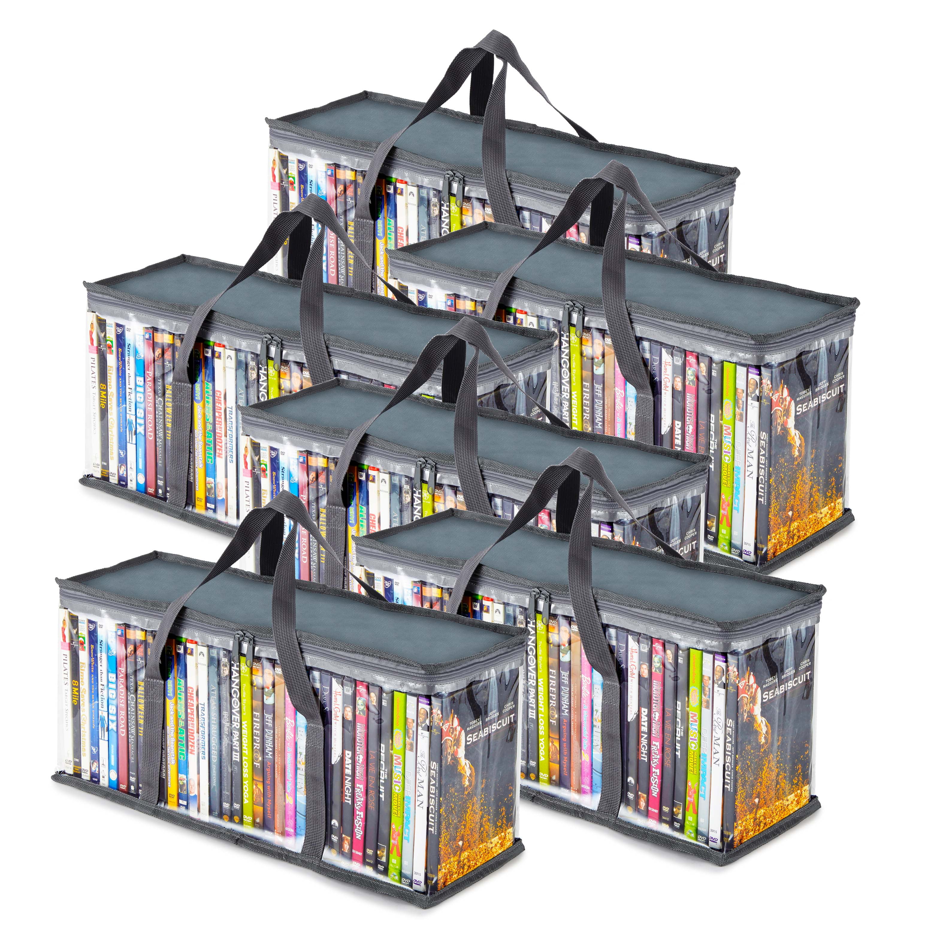Stock Your Home DVD Storage Bags (Set of 6) Media Organizer Bag for ...