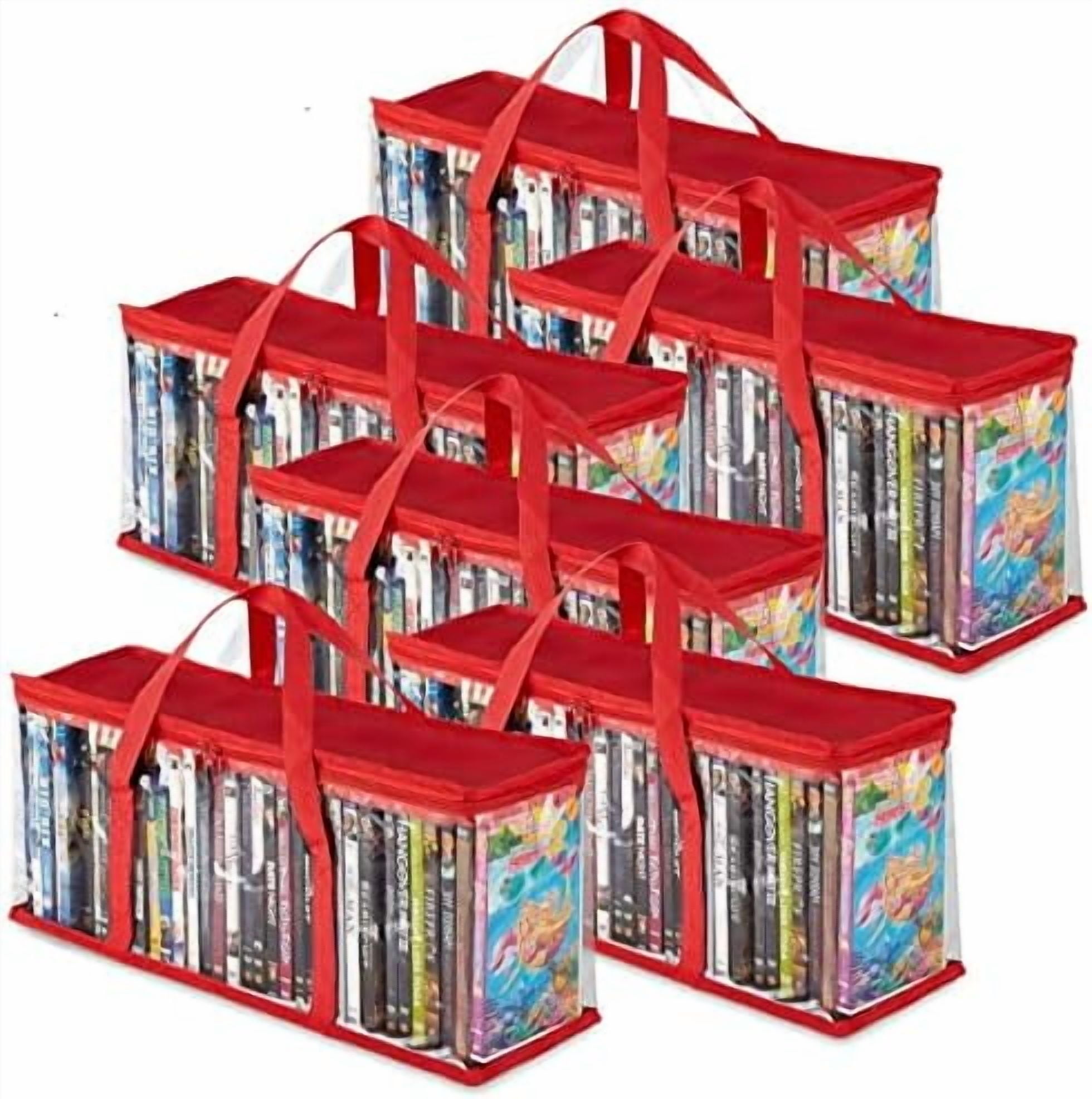 DVD Storage Bags (Set of 6) Media Organizer Bag for DVDs, CDs, Blu Ray ...