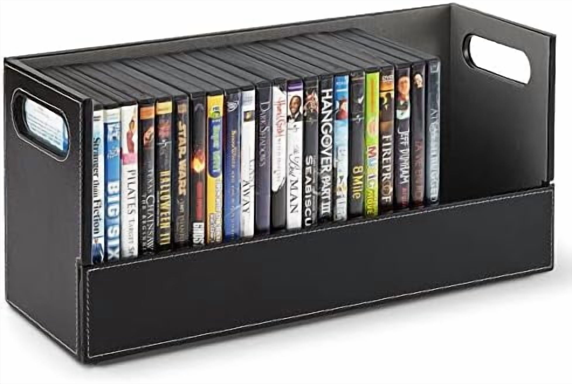 DVD Storage Box, Movie Shelf Organizer for Blu-Ray, Video Game Cases ...
