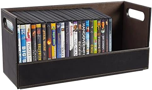 DVD Storage Box, Movie Shelf Organizer for Blu-Ray, Video Game Cases ...