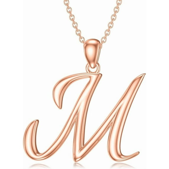 DVEATR Initial Necklaces 26 Capital Letter Necklaces S925 Sterling ...