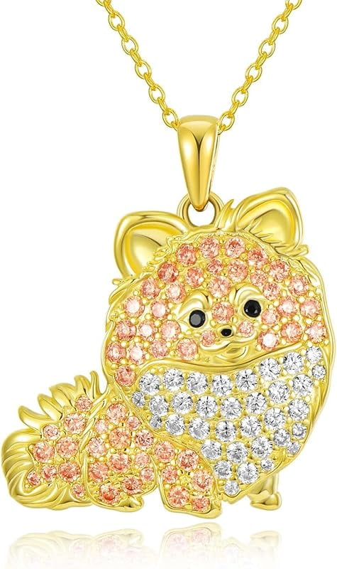 DVEATR S925 Sterling Silver Dog Pendant Necklaces - 24 Breeds Corgi ...