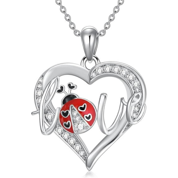 DVEATR S925 Sterling Silver Dragonfly/Butterfly/Ladybug Necklace Dainty ...