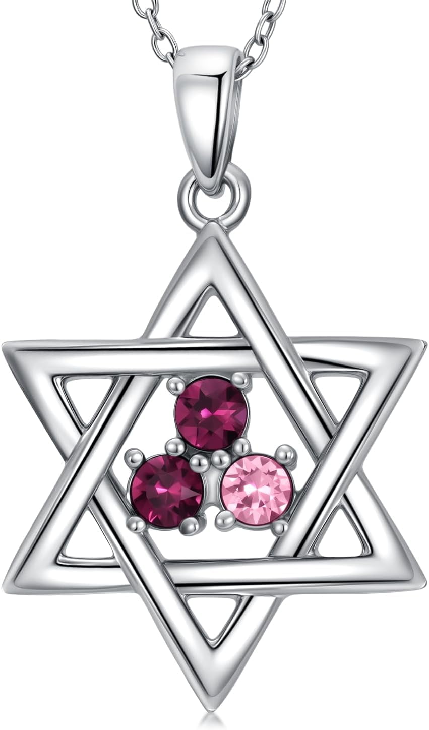 DVEATR Star of David Necklace for Women 925 Sterling Silver Pendant ...