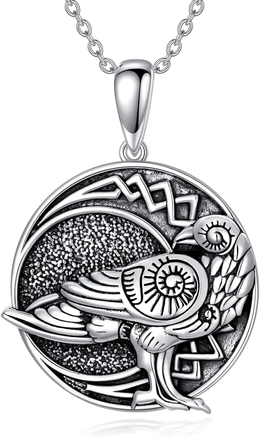 DVEATR Valknut Viking Necklace 925 Sterling Silver Odin Knot Pendant ...