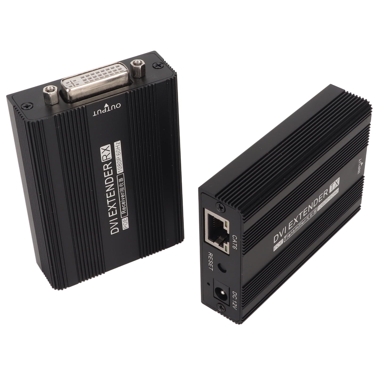 DVI Extender 1920x1080P At 60HZ POE Single Power Supply Plug and Play ...