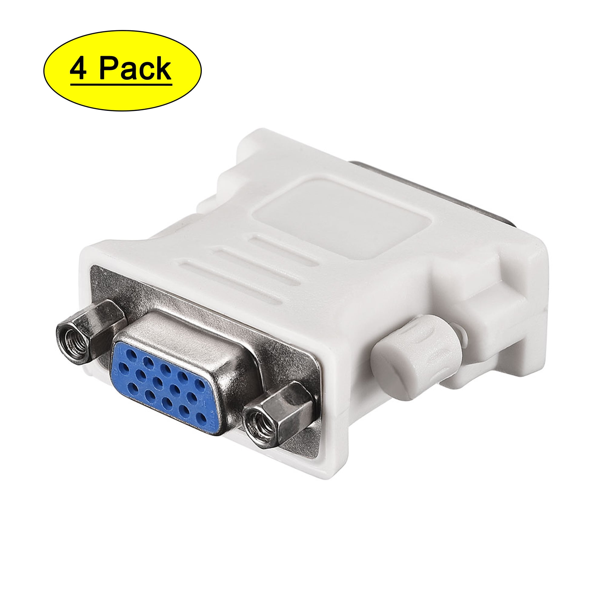 DVI Male 24+1 to DB15 VGA Female Adapter,for Screen Monitor,White,4pcs ...