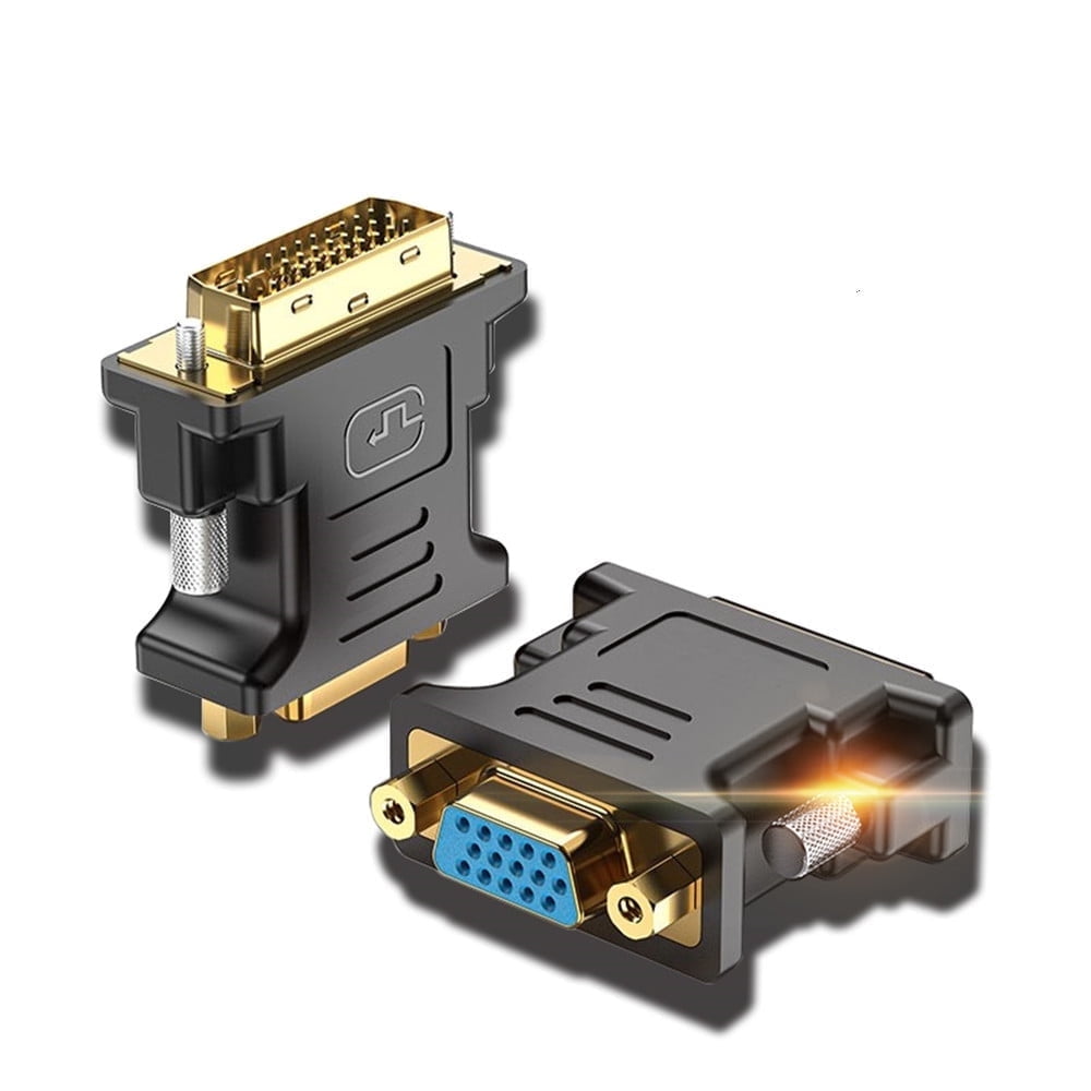 ZYoo DVI To VGA Adapter, 24+5 Pin DVI-I Male to VGA Female Converter ...