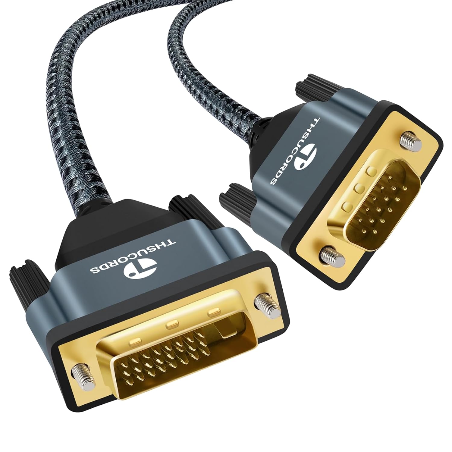 DVI to VGA Cable 10FT, Uni-Directional DVI-D to VGA Adapter Male to ...