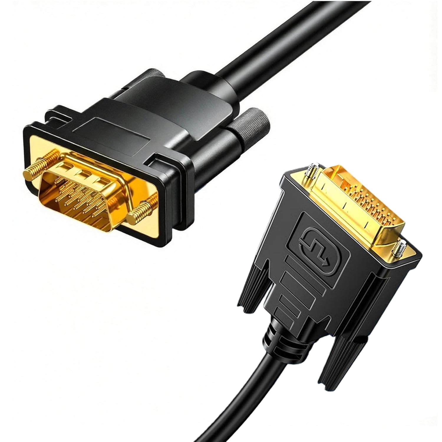 DVI to VGA Cable, DVI-D 24+1 6 Feet Cable Male Gold-Plated Cord for ...