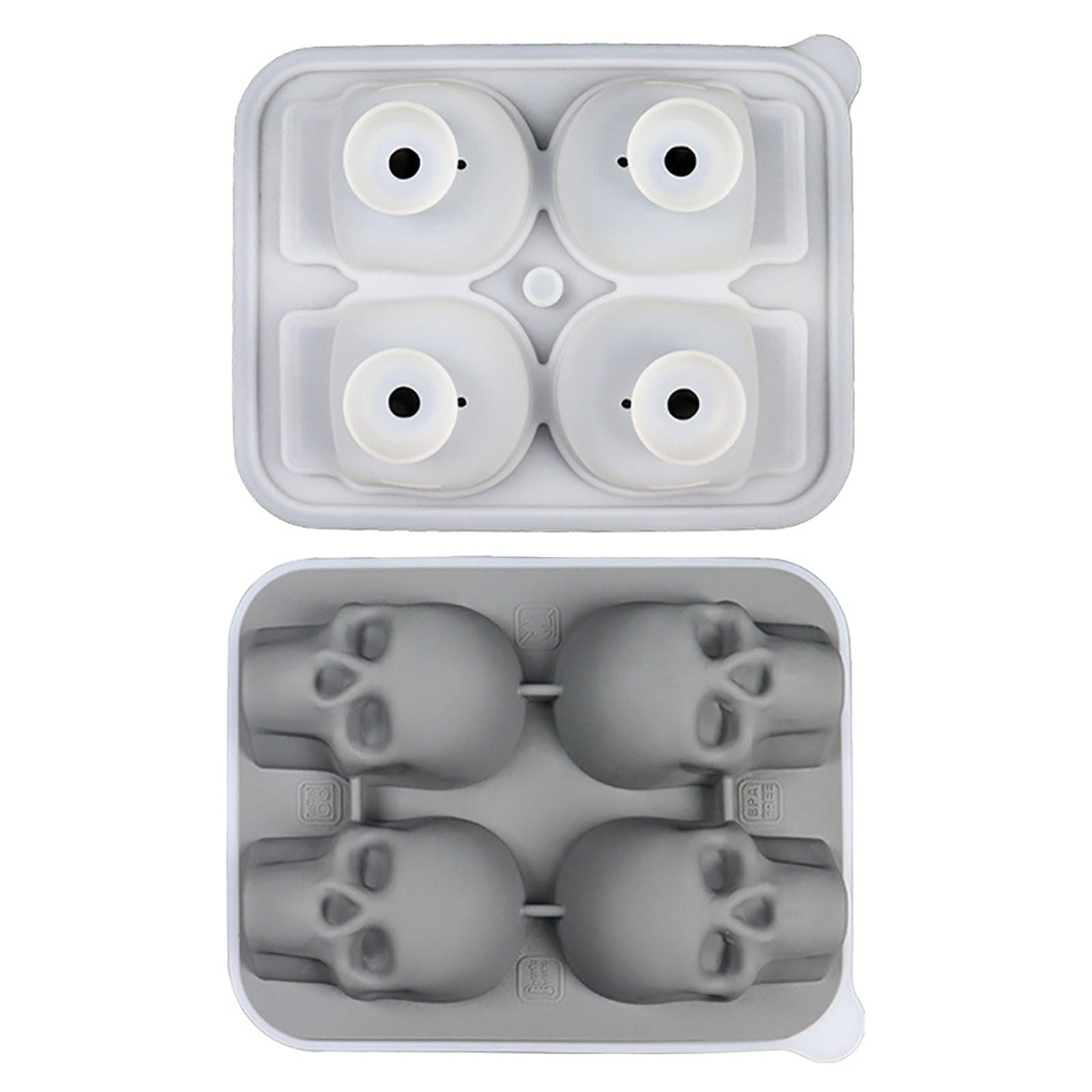 DVKOVI 3D Skull Ice Cube Mold, Skull Ice Cube Tray, Skull Shape ...