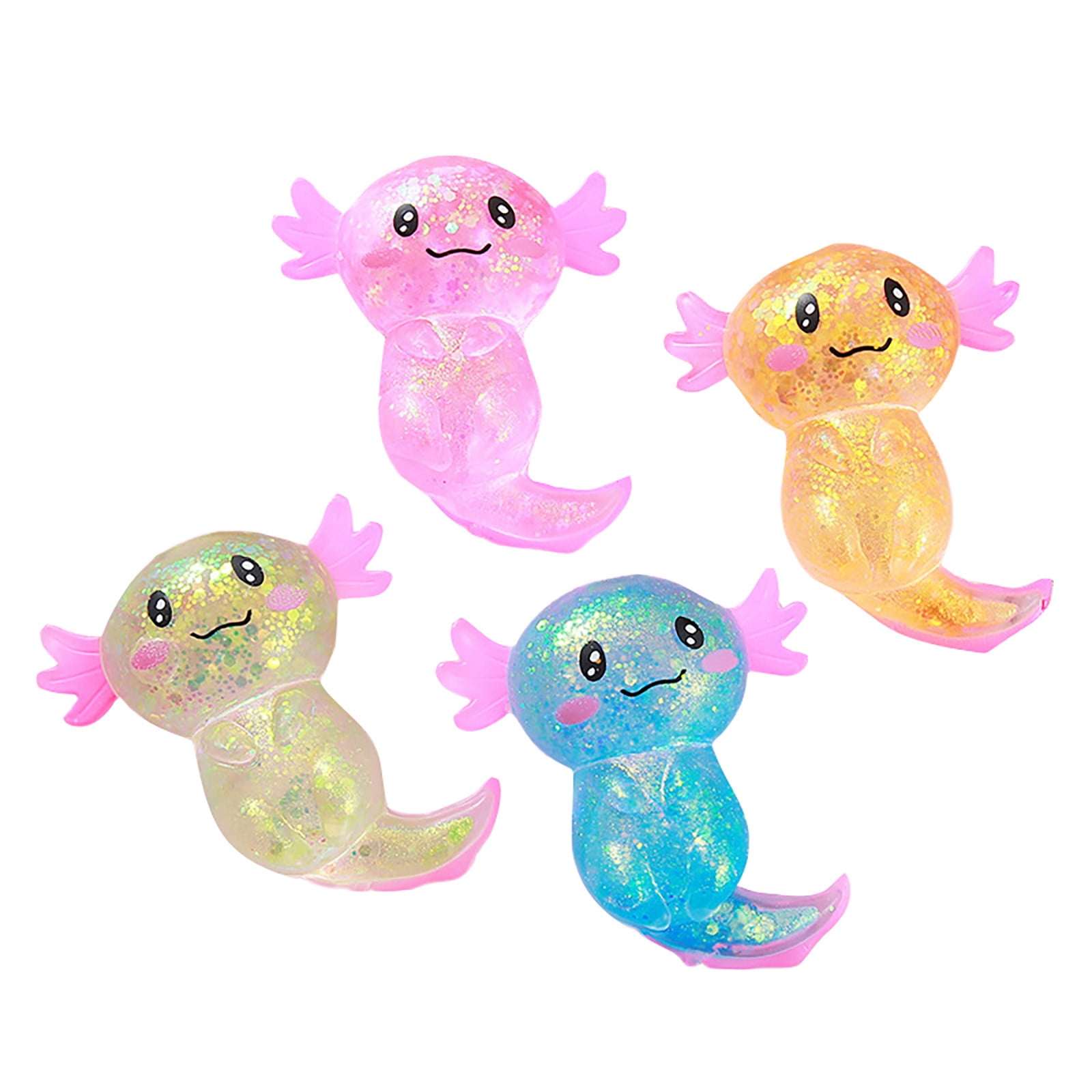 DVKOVI 4pcs Squishy Stress Glitter Blobfish Toy for Kids Adults, Sugar ...