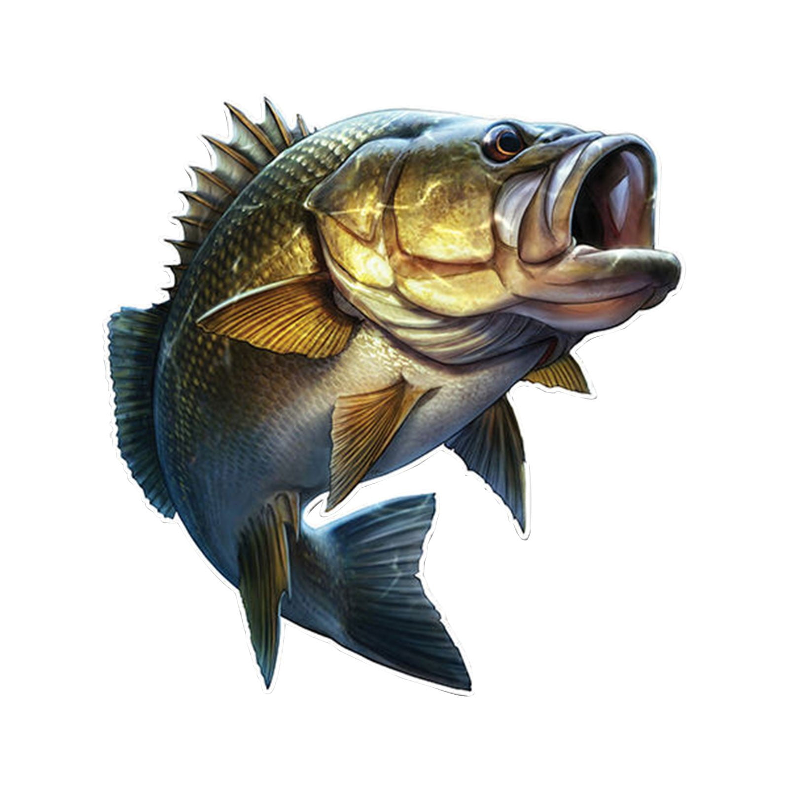 DVKOVI 8 Inch Laser Fish Cartoon Car Sticker Car Decoration Sticker ...