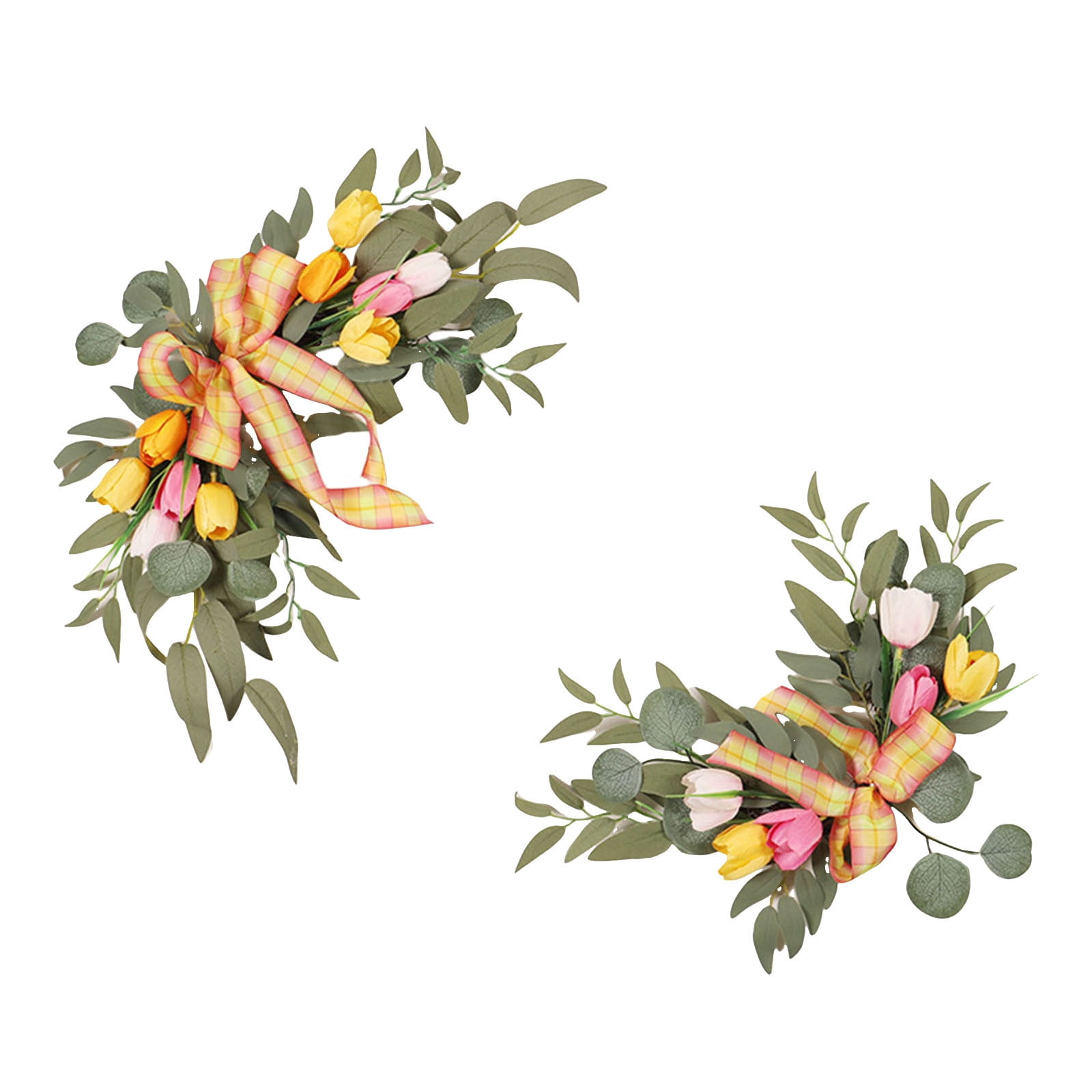 DVKOVI Artificial Flower Swag Set of 2 for Wedding Welcome Sign Floral ...